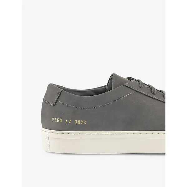 COMMON PROJECTS Achilles Nubuck-leather Low-top Trainers - Warm Grey