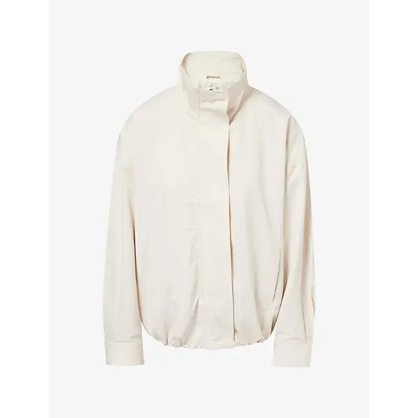 Dissh Rory High-neck Cotton And Linen-blend Track Jacket - Ivory