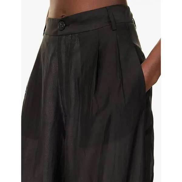 DARKPARK Phebe Double-sided Wide-leg Sheer Woven Trousers