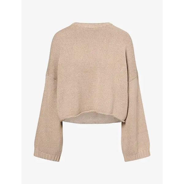 Dissh Bay Plaster-knit Cotton And Merino Wool-blend Jumper - Taupe