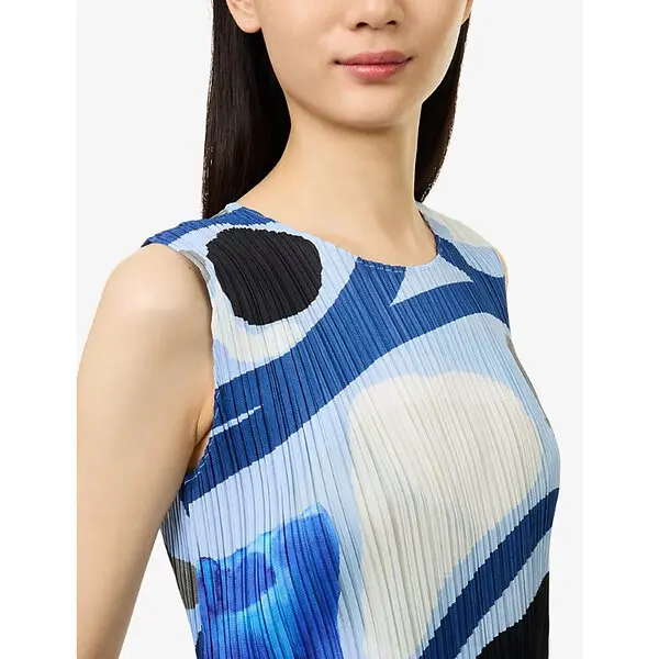 Issey Miyake Roll Patterned Knitted Midi Dress