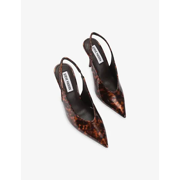 Steve Madden Amdromeda Printed Leather Sling-back Courts