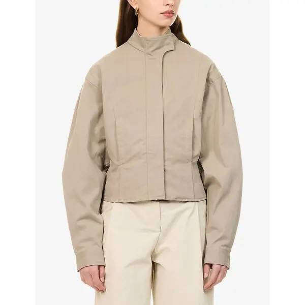 BELLE ANNA Globo High-neck Cotton-blend Jacket