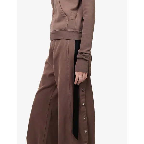 Rick Owens Mountain Zipped Cotton Sweatshirt - Grape