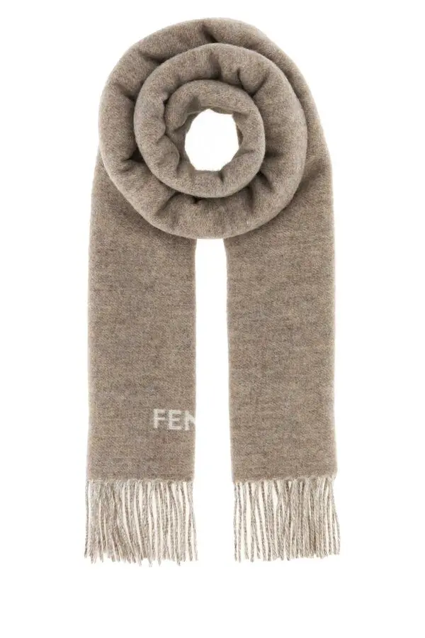 Fendi Dove Grey Cashmere Scarf