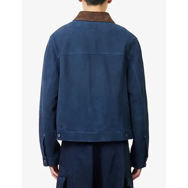 Loewe Contrast-collar Suede Jacket