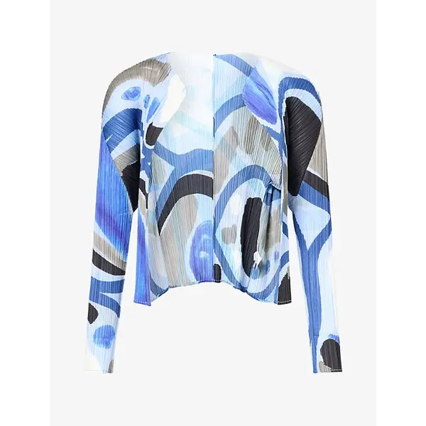 Issey Miyake Roll Patterned Knitted Cardigan