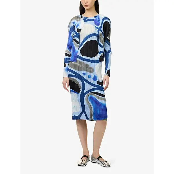 Issey Miyake Roll Patterned Knitted Cardigan