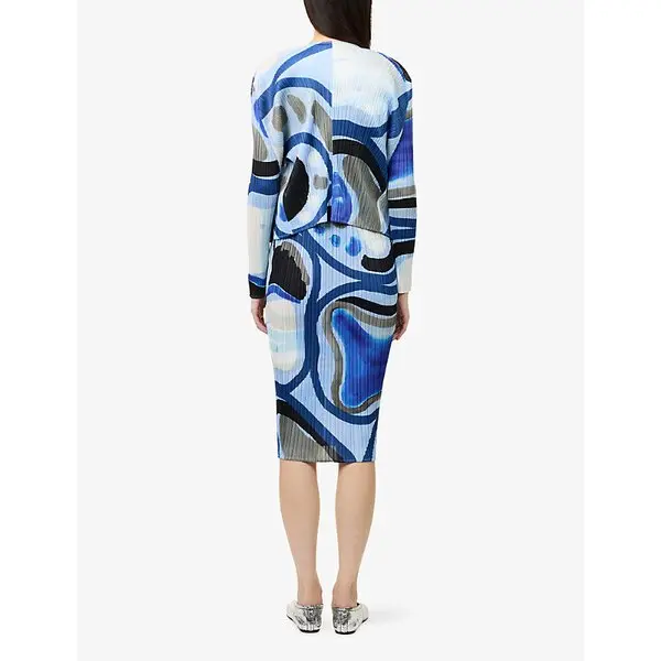 Issey Miyake Roll Patterned Knitted Cardigan