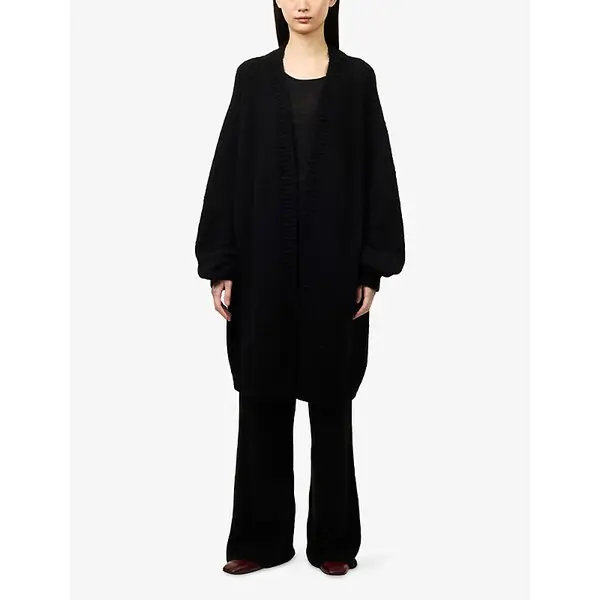 Frenckenberger Big Knit Wool-and-cashmere Cardigan - Black