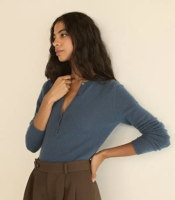DÔEN Heath Cashmere Henley