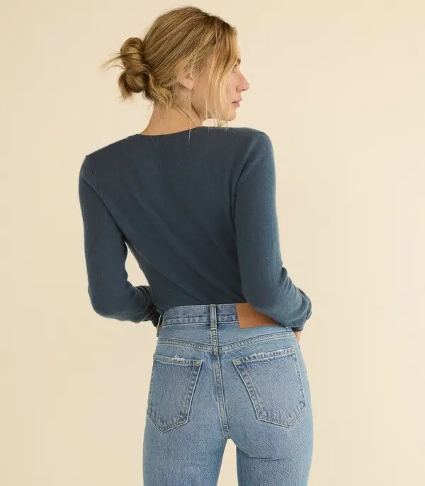 DÔEN Heath Cashmere Henley