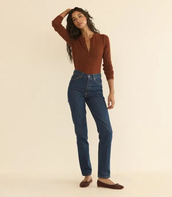 DÔEN Heath Cashmere Henley