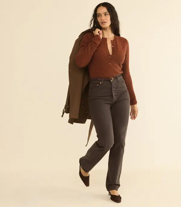 DÔEN Heath Cashmere Henley