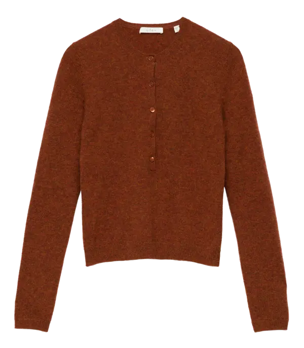 DÔEN Heath Cashmere Henley