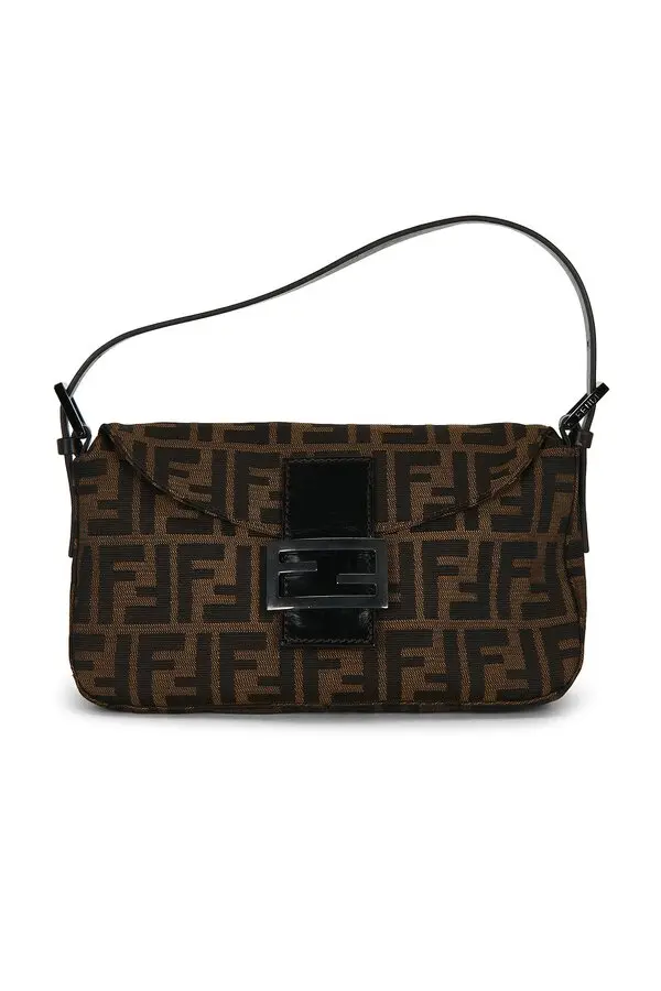 Fendi Zucca Baguette Shoulder Bag - Brown