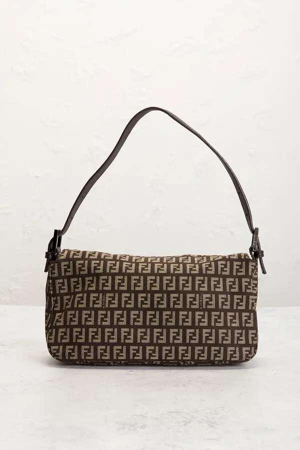 Fendi Zucchino Baguette Shoulder Bag
