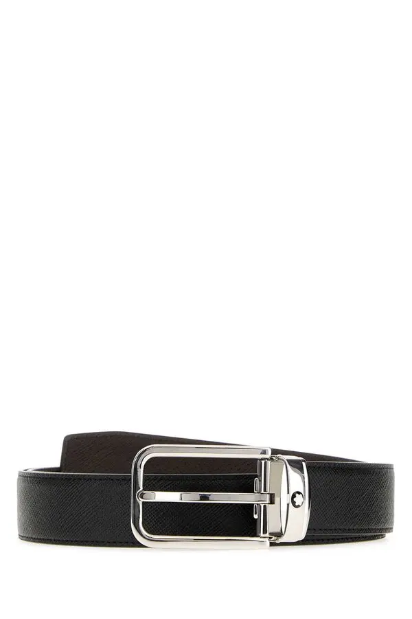 Montblanc Leather Reversible Belt - Black