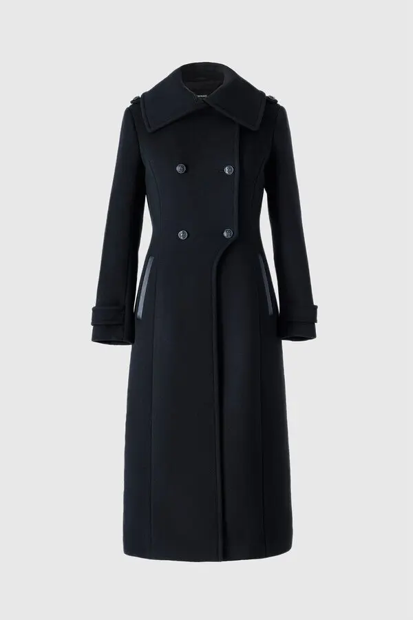 Mackage Elodie-rzz Double Face Wool Tailored Coat - Black