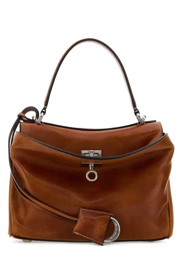 Balenciaga Caramel Leather Mini Rodeo Handbag - Brown