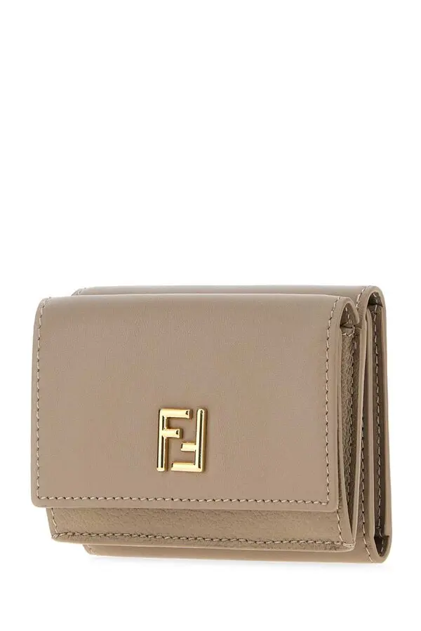 Fendi Dove Grey Leather Wallet