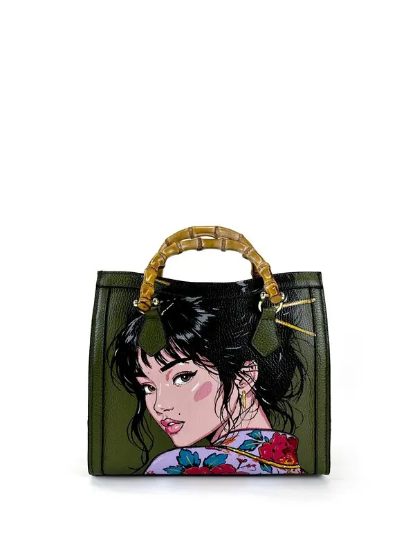 MAISON RUBAIYAT Little Bamboo Leather Bag Mei - Green