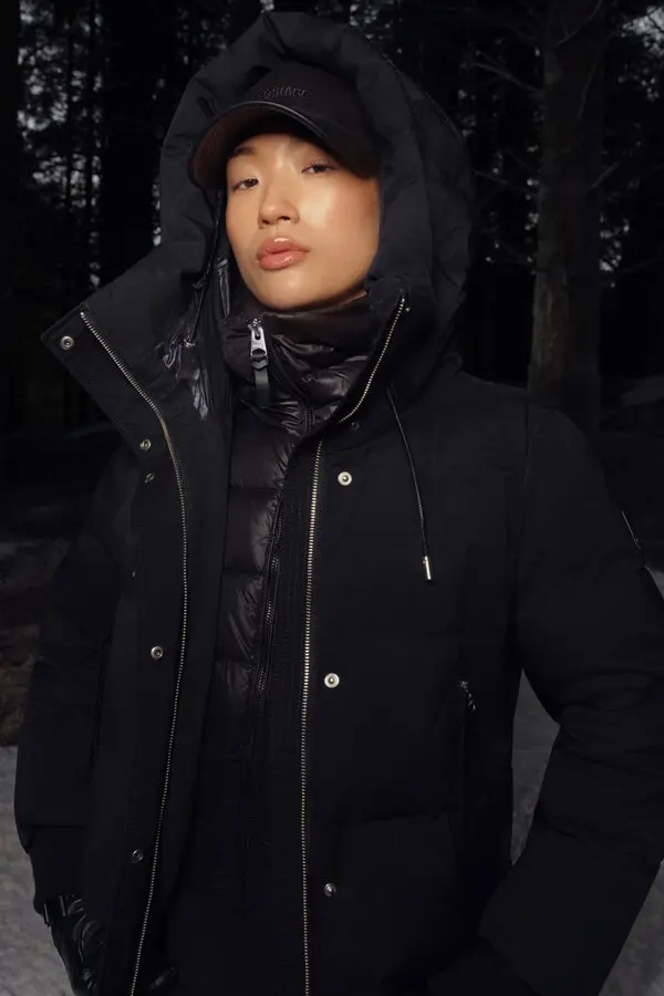 Mackage Nefi-nf Nordic Tech Down Jacket With Hood - Black