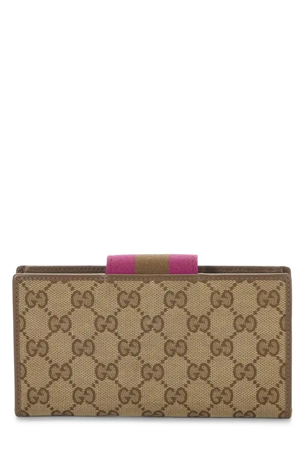Gucci Original Gg Canvas Web Bar Wallet