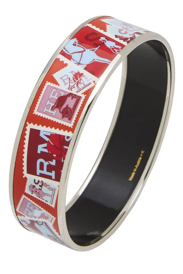 Hermès Silver & Enamel Bangle Gm