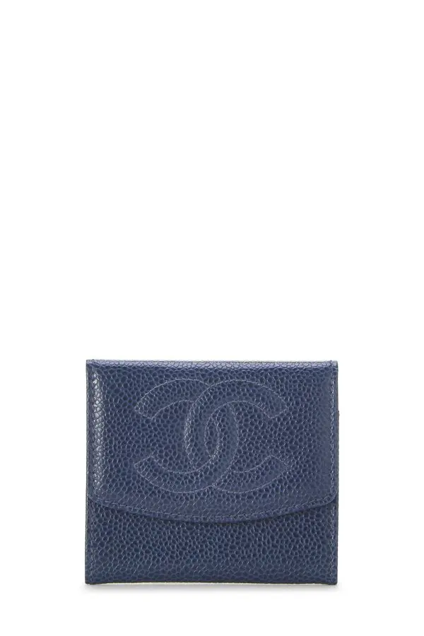 Chanel Caviar Timeless 'cc' Coin Purse - Blue