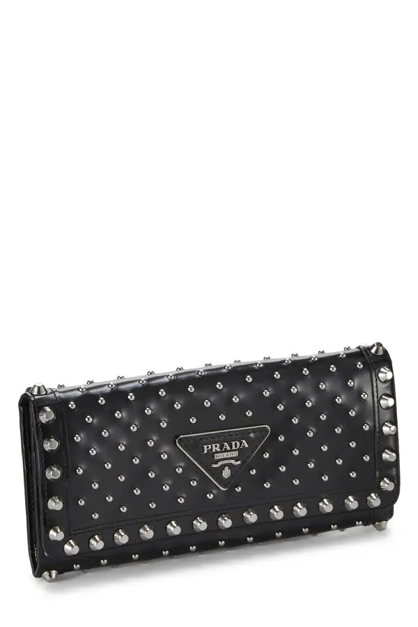 Prada Studded Continental Wallet