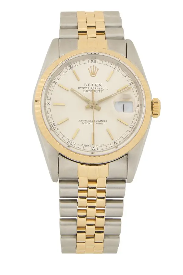 Rolex Champagne Dial Datejust Watch 16233 - Silver
