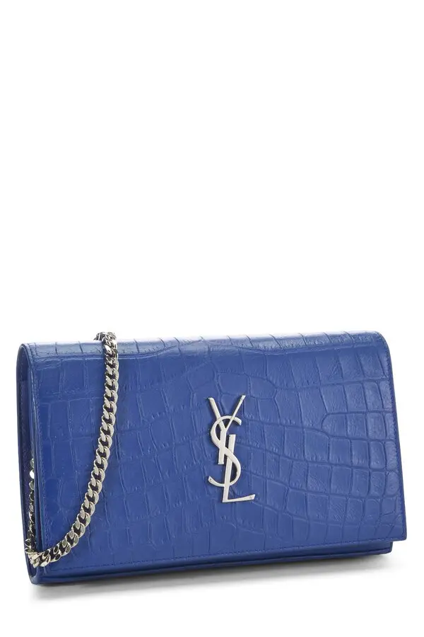 Saint Laurent Embossed Monogram Wallet On Chain
