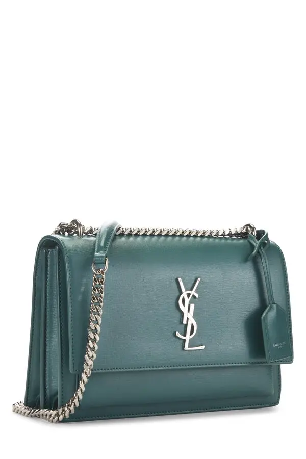 Saint Laurent Calfskin Leather Sunset - Green