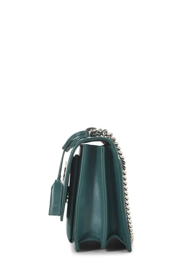 Saint Laurent Calfskin Leather Sunset - Green