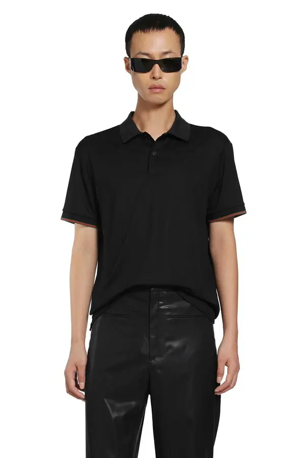 Gucci Silk Jersey Polo Shirt