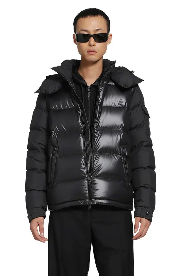 Moncler Maya Hooded Short Down Jacket - Black