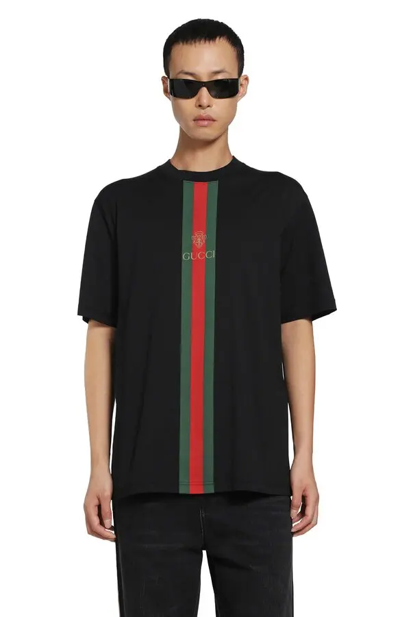 Gucci Cotton Jersey Short Sleeve T-shirt - Black