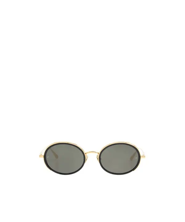 Linda Farrow Finn Oval Frame Sunglasses