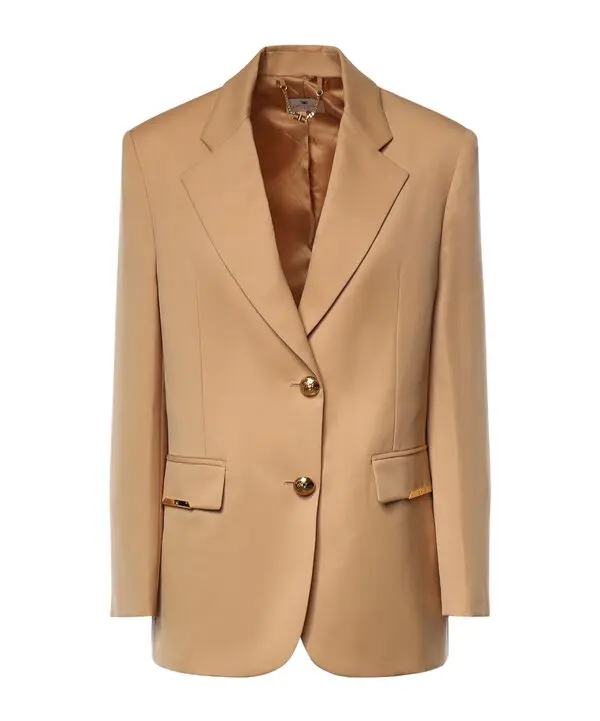 Elisabetta Franchi Single-breasted Blazer - Nude