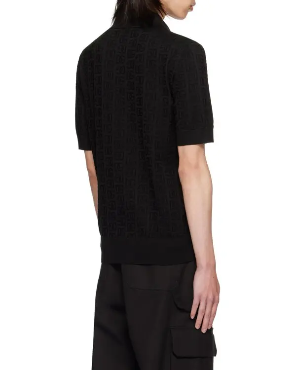 Dolce & Gabbana Dolce Gabbana Dg Logo Jacquard Knitted Polo Shirt