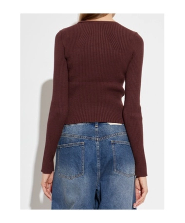 ALLSAINTS Rib Zip Long Sleeve Knit