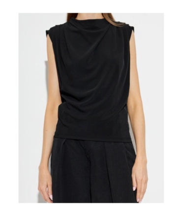 ALLSAINTS Draped Sleeveless Mock Neck Top