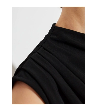 ALLSAINTS Draped Sleeveless Mock Neck Top