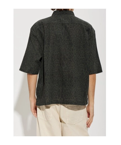 ALLSAINTS Leopard Print Short Sleeve Shirt