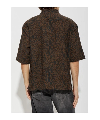 ALLSAINTS Leopard Print Short Sleeve Shirt