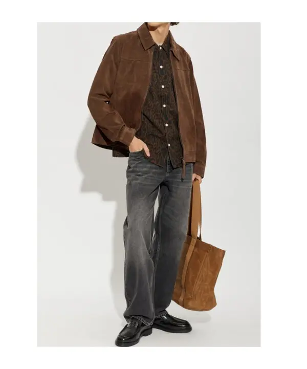 ALLSAINTS Leopard Print Short Sleeve Shirt