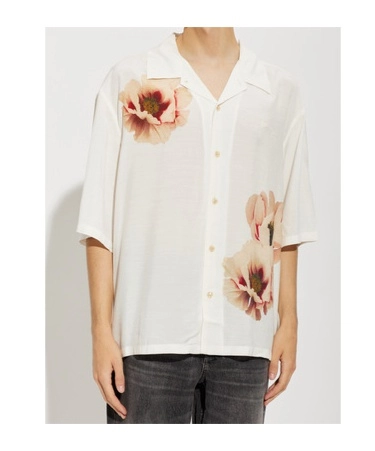 ALLSAINTS Floral Camp Collar Short Sleeve Shirt