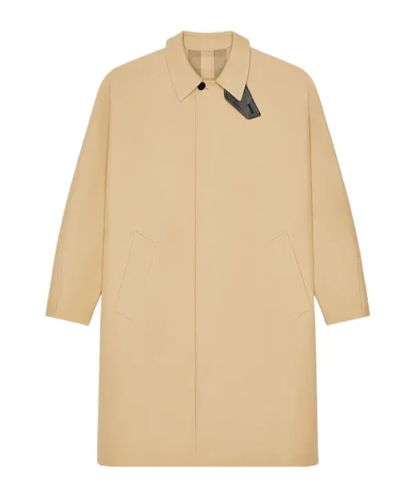 Givenchy Car Coat In Cotton With Checked Reverse