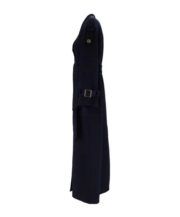 Elisabetta Franchi Double Breasted Belted Trench Coat